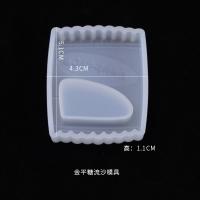 China DIY crystal dropper mold, flowing sand candy biscuit pendant, bag decoration ornament, silicone mold for sale
