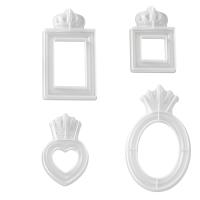 China Ins Style European Crown Photo Frame Silicone Mold DIY Elliptical Love Square Aromatherapy Gypsum Pendant Dropping Mold for sale
