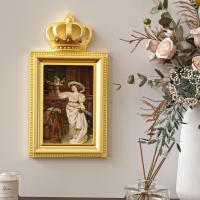 China Ins Style European Crown Photo Frame Silicone Mold DIY Elliptical Love Square Aromatherapy Gypsum Pendant Dropping Mold for sale