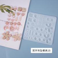 China DIY crystal drop glue mold earring pendant, homemade handmade jewelry pendant, decorative silicone mold for sale