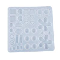 China DIY crystal drop glue mold earring pendant, homemade handmade jewelry pendant, decorative silicone mold for sale
