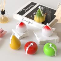 China 3D Apple Pear Peach Pumpkin Fruit Vegetable Aromatherapy Gypsum Candle Decoration Silicone Mold for sale