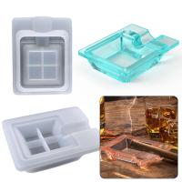 China DIY crystal dropper ashtray mold, cigar ashtray, table decoration, storage box, silicone mold for sale