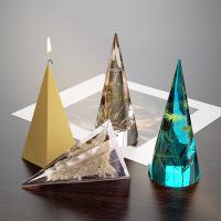 China DIY crystal dropper mold, pentagonal cylindrical cone ring holder, candle holder, table mirror, silicone mold for sale