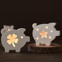 China DIY Easter aromatherapy gypsum hollow four leaf clover five pointed star three connected pig ornament silicone mold for sale