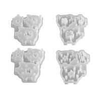 China DIY Easter aromatherapy gypsum hollow four leaf clover five pointed star three connected pig ornament silicone mold for sale