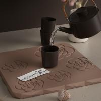 China DIY epoxy resin camellia tray drip glue grinder, long square square circular gypsum table, coaster, silicone rubber for sale