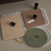China DIY epoxy resin camellia tray drip glue grinder, long square square circular gypsum table, coaster, silicone rubber for sale