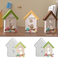 China Easter Cross border New Product Silicone Mold DIY Aromatherapy Bird House Candle Decoration Gypsum Mold for sale
