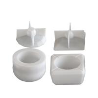 China Aromatherapy gypsum cement diamond shaped storage tank silicone mold DIY potted flower pot candle cup grinder for sale
