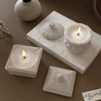 China Aromatherapy gypsum cement diamond shaped storage tank silicone mold DIY potted flower pot candle cup grinder for sale