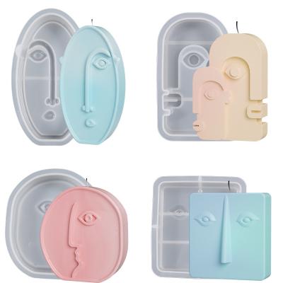 China DIY Irregular Abstract Facial Aromatherapy Candle Silicone Mold Handmade Soap Gypsum Pendant Dropping Grinding Machine for sale