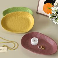 China Aromatherapy gypsum cement irregular elliptical water ripple rock pattern dish storage tray silicone mold for sale