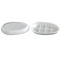 China Aromatherapy gypsum cement irregular elliptical water ripple rock pattern dish storage tray silicone mold for sale
