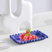 China DIY Yumei Crystal Dropping Gel Mold Rectangular Bead Edge Storage Plate Jewelry Dish Silicone Mold for sale