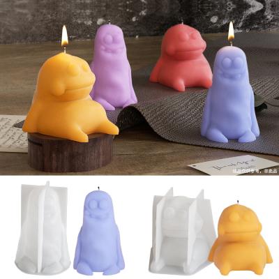 China DIY Drip Glue Resin Sand Surface Funny Ugly Cute Earth People Aromatherapy Gypsum Monster Candle Silicone Mold for sale