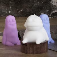 China DIY Drip Glue Resin Sand Surface Funny Ugly Cute Earth People Aromatherapy Gypsum Monster Candle Silicone Mold for sale