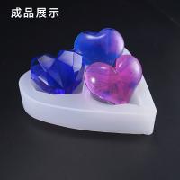 China Silicone Mold DIY Crystal Dropping Love Triple Series Collection High Brightness Mirror Love Silicone Mold for sale