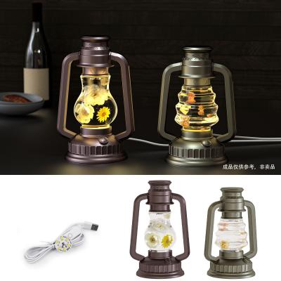 China New product: Crystal dropper resin DIY kerosene lamp, night light, bedside lamp, camping lamp, silicone mold for sale