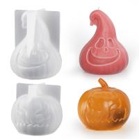 China DIY Crystal Dropping Gel 3D Pumpkin Mold Halloween Aromatherapy Gypsum Candle Silicone Mold for sale