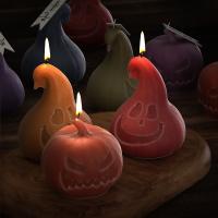 China DIY Crystal Dropping Gel 3D Pumpkin Mold Halloween Aromatherapy Gypsum Candle Silicone Mold for sale