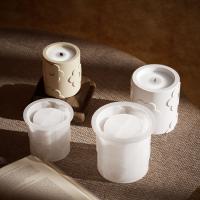 China Crystal dropper glue circular flower pattern storage jar DIY aromatherapy gypsum candle cup silicone mold for sale