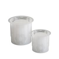 China Crystal dropper glue circular flower pattern storage jar DIY aromatherapy gypsum candle cup silicone mold for sale