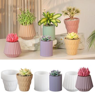 China DIY crystal drip resin gypsum flowerpot storage box, silicone mold, succulent potted plant, flower dish, flower utensil for sale