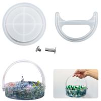 China Drip glue DIY homemade round hand-held fruit jewelry storage basket ice bucket beer bucket silicone mold for sale