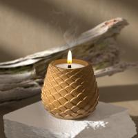 China DIY Fish Scale Folding Pattern Storage Can Flower Pot Ornament Aromatherapy Gypsum Candle Cup Silicone Mold for sale