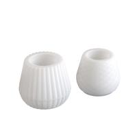 China DIY Fish Scale Folding Pattern Storage Can Flower Pot Ornament Aromatherapy Gypsum Candle Cup Silicone Mold for sale