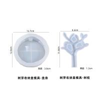 China DIY Crystal Dropping Gel Storage Box Mold Ring Holder Earrings Necklace Jewelry Storage Rack Silicone Mold for sale