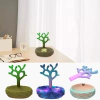 China DIY Crystal Dropping Gel Storage Box Mold Ring Holder Earrings Necklace Jewelry Storage Rack Silicone Mold for sale