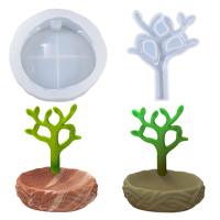 China DIY Crystal Dropping Gel Storage Box Mold Ring Holder Earrings Necklace Jewelry Storage Rack Silicone Mold for sale