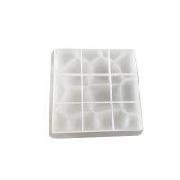 China Geometric Water Cube Gypsum Tray Mold Earrings Jewelry DIY Display Stand Gypsum Cement Tray Silicone Mold for sale