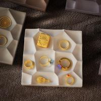 China Geometric Water Cube Gypsum Tray Mold Earrings Jewelry DIY Display Stand Gypsum Cement Tray Silicone Mold for sale