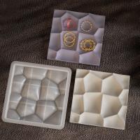 China Geometric Water Cube Gypsum Tray Mold Earrings Jewelry DIY Display Stand Gypsum Cement Tray Silicone Mold for sale