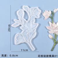 China DIY crystal dropper mold cake decoration flower mold simulation flower branch jewelry silicone mold for sale
