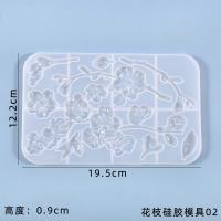 China DIY crystal dropper mold cake decoration flower mold simulation flower branch jewelry silicone mold for sale