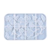 China DIY crystal dropper mold cake decoration flower mold simulation flower branch jewelry silicone mold for sale