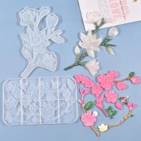 China DIY crystal dropper mold cake decoration flower mold simulation flower branch jewelry silicone mold for sale