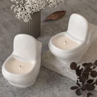 China Hot selling silicone toilet mold, gypsum candle stand ornament, funny home decoration mold for sale
