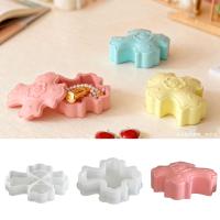 China DIY Easter Aromatherapy Gypsum Resin Drop Glue Cross Storage Box Candle Container Silicone Mold for sale