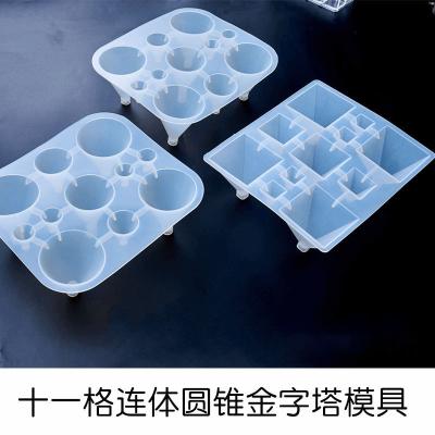 China Tower Model Eleven Grid Connection Cone DIY Mirror Smooth Silicone Mold for sale