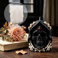 China 3D Skull Death Hand Bone Silicone Mold Halloween Series Aromatherapy Gypsum Candle Mold Manufacturer Direct Supply for sale