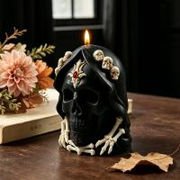China 3D Skull Death Hand Bone Silicone Mold Halloween Series Aromatherapy Gypsum Candle Mold Manufacturer Direct Supply for sale