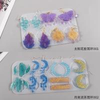 China DIY Crystal Dropping Gel Butterfly Snake Moon Cloud Stars Christmas Tree Earrings Pendant Silicone Mold for sale