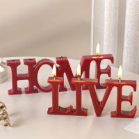 China Dropping adhesive letter hanging mold LIVE English word HOME Candle gypsum ornament silicone mold for sale