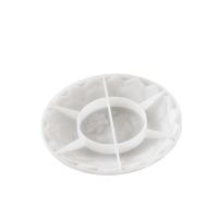China Drip resin mirror relief lotus plate tray DIY aromatherapy gypsum storage tray silicone mold for sale
