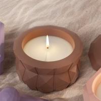 China DIY crystal dropper cement cup creative octagonal square cut gypsum candle cup ornament silicone mold for sale
